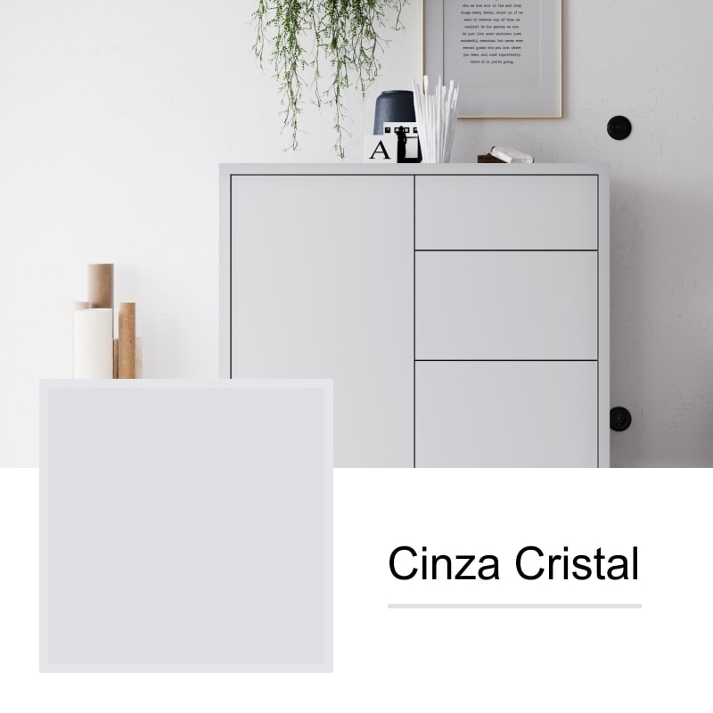 Chapa de MDF Floraplac 2F TX Cinza Cristal 18mm x 1,83m x 2,75m