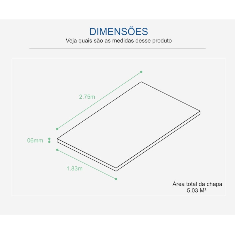 Chapa de MDF Floraplac 2F Viena 6mm x 1,83m x 2,75m