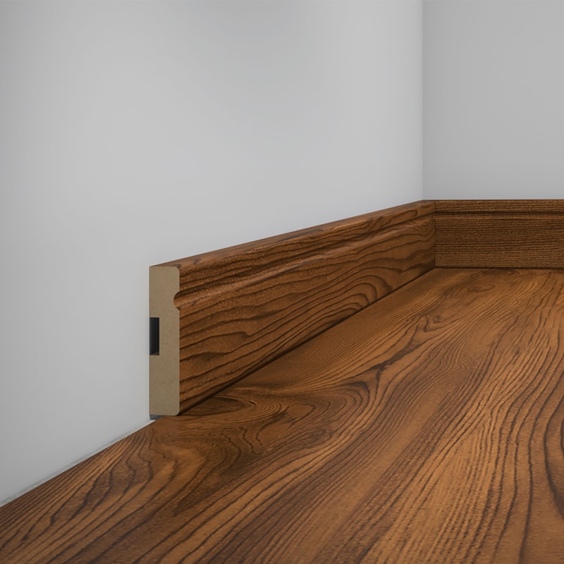 Rodapé de Mdf Eucafloor Estilo 7cm Cor 24 70mm x 15mm x 2400mm - Você ...
